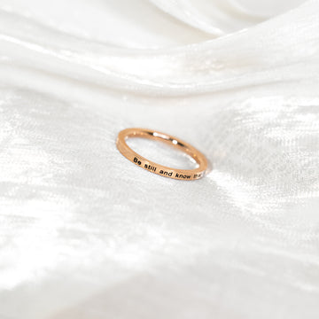 Women's Stainless 'BE STILL' Ring – Forever Truth