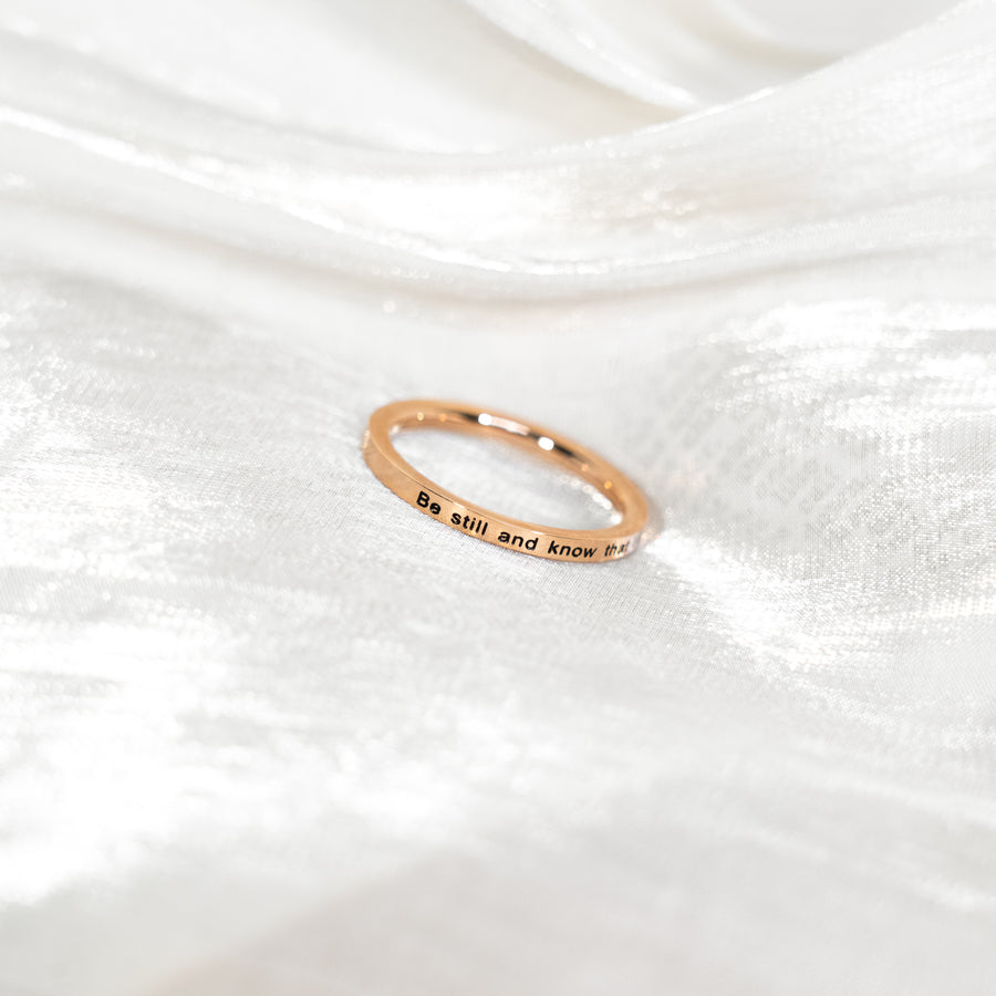 Women's Stainless 'BE STILL' Ring – Forever Truth