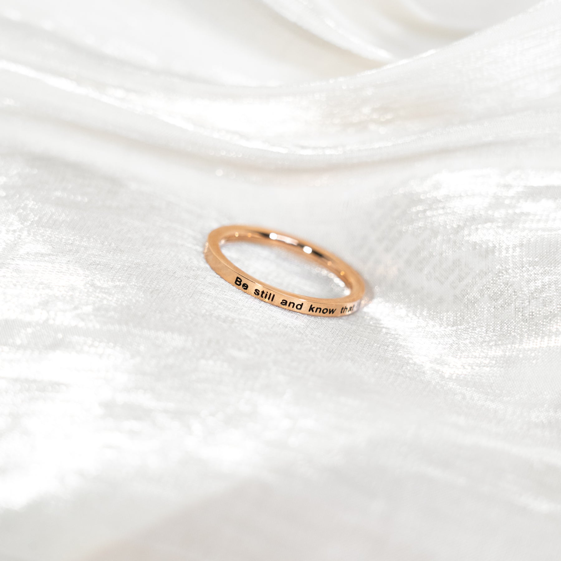 Women's Stainless 'BE STILL' Ring – Forever Truth