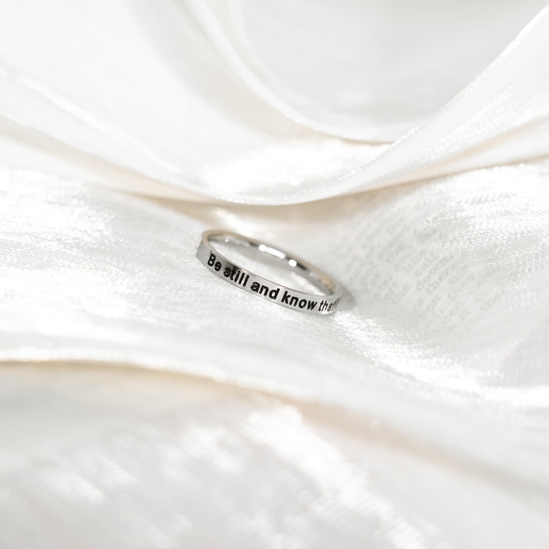 Women's Stainless 'BE STILL' Ring – Forever Truth