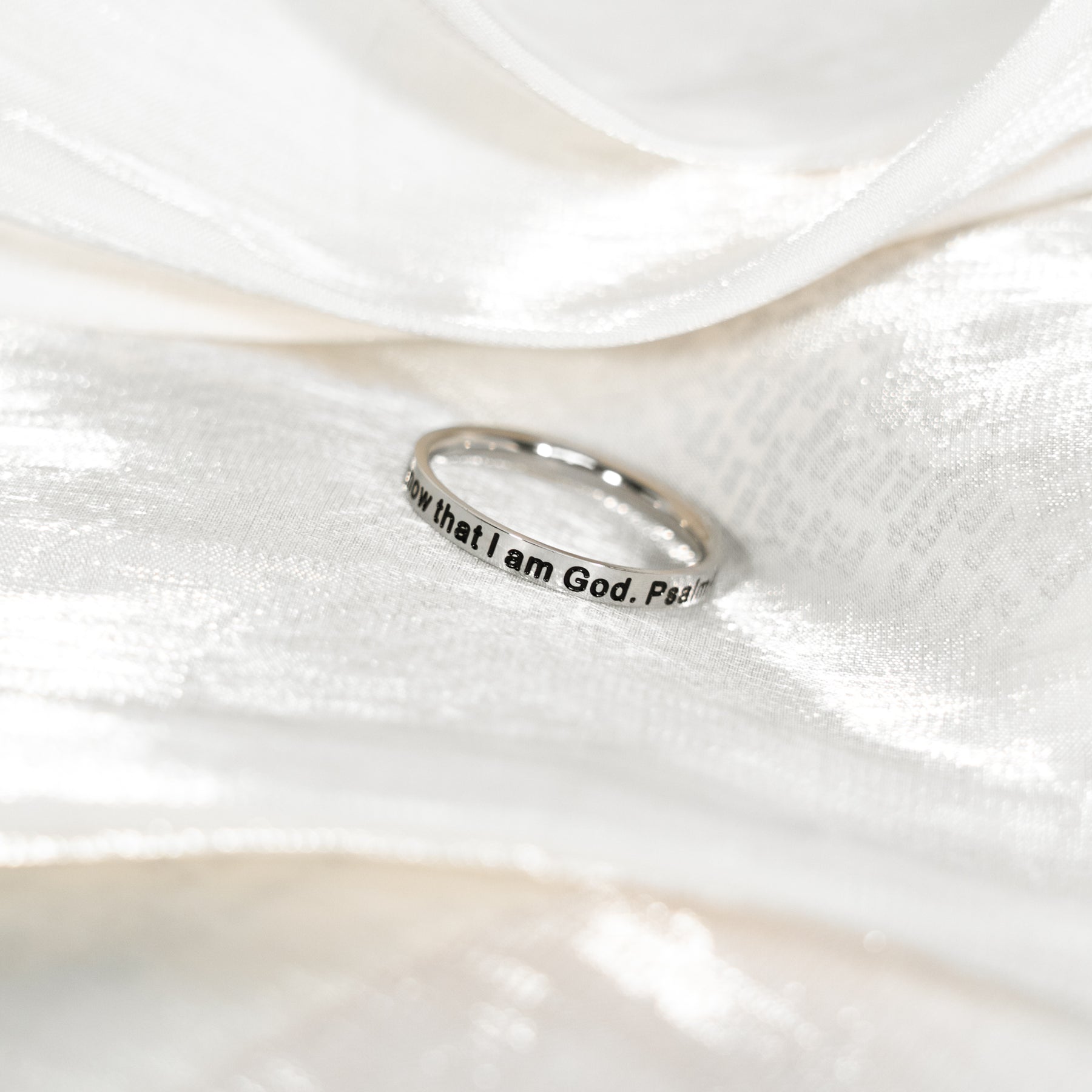 Women's Stainless 'BE STILL' Ring – Forever Truth