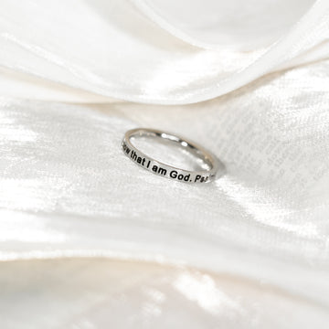 Women's Stainless 'BE STILL' Ring – Forever Truth