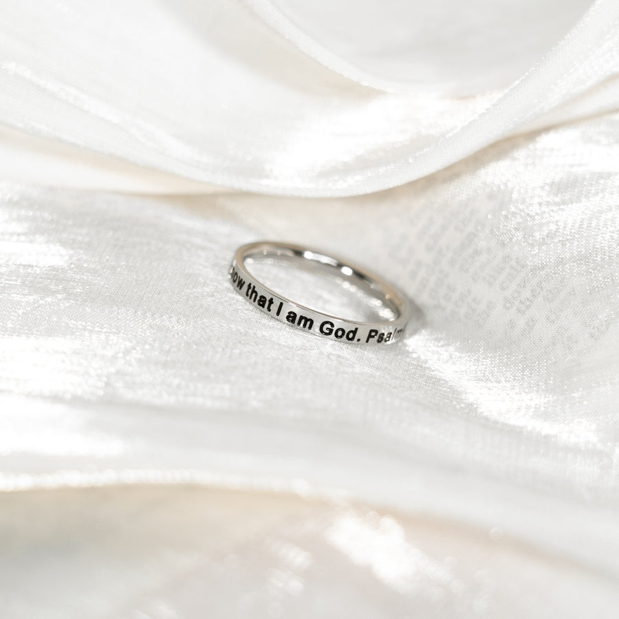 Women's Stainless 'BE STILL' Ring – Forever Truth